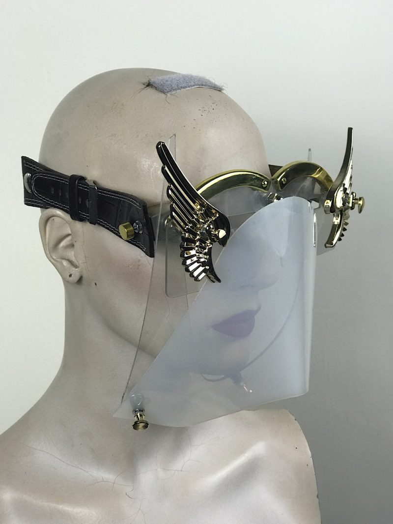 eye wear mask with metal angel wings and muzzle futuristic fantasy ...
